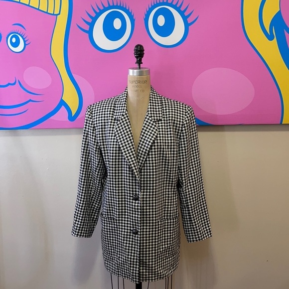 IB Diffusion | Jackets & Coats | Ib Diffusion Black White Checked ...